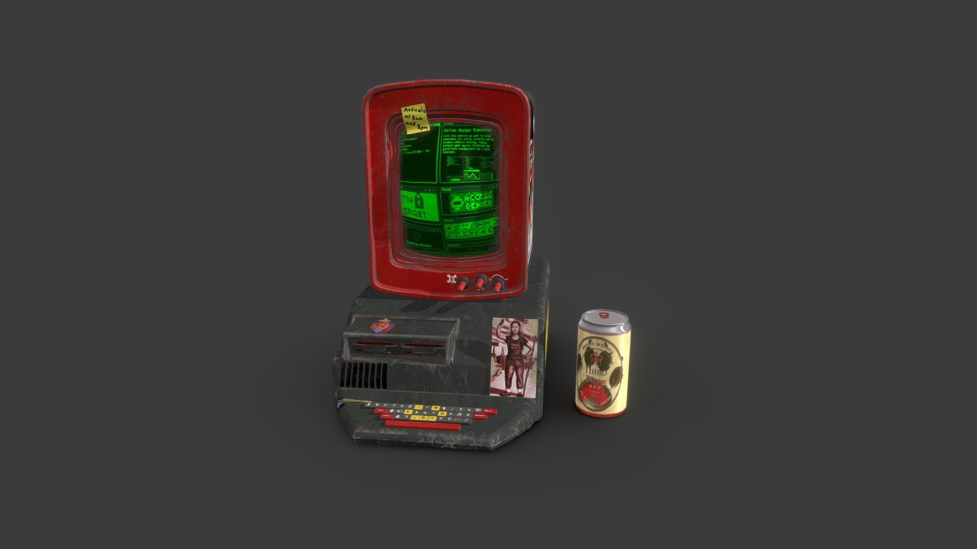 Old urss style pc computer fuel with coal - 3D model by rdalpe13D ...