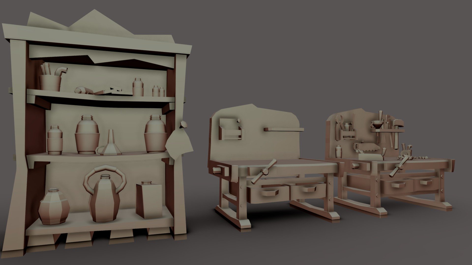 Stylized Tools Workbench Pack 3 - Buy Royalty Free 3D model by tosbin ...