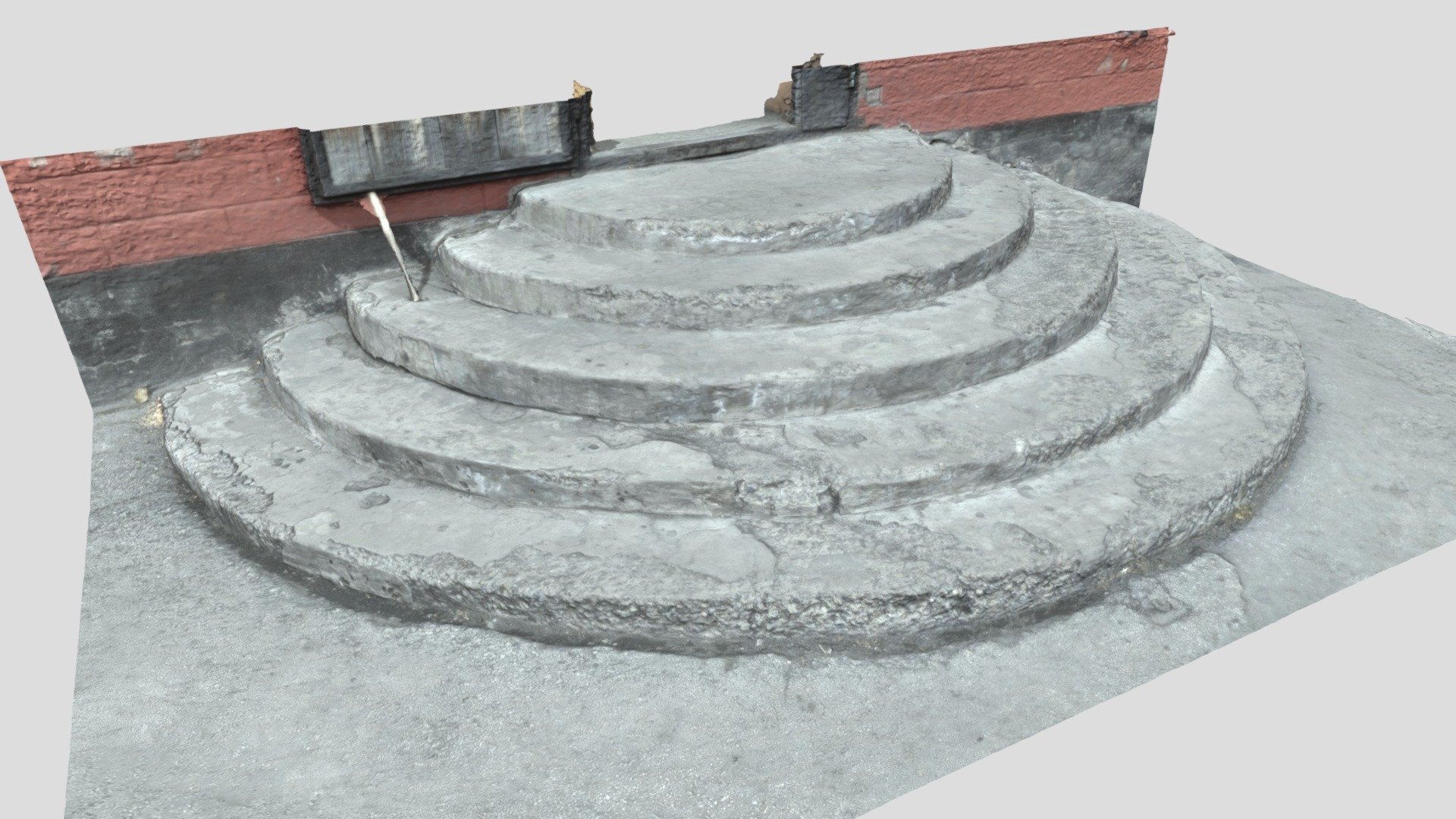 Concrete semicircular staircase - 3D model by Vyacheslav (@slvsv ...