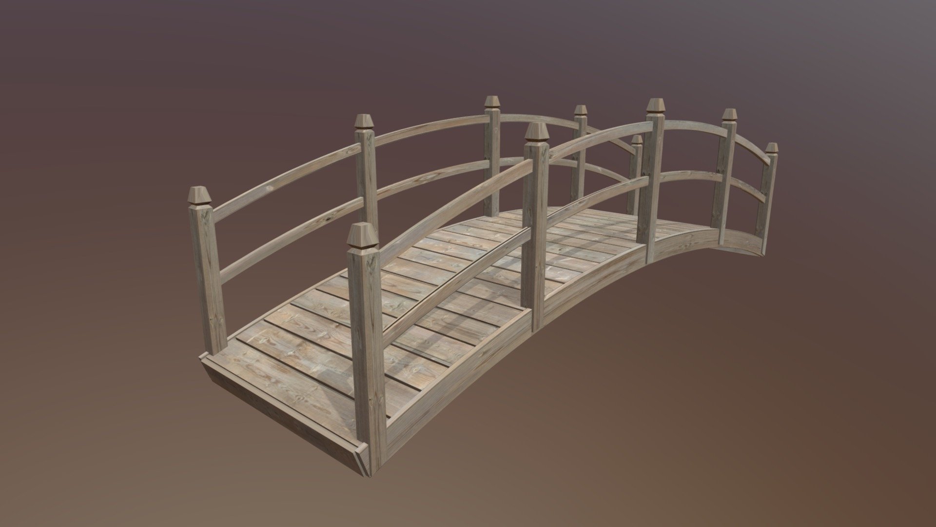 Timber Bridge - 3D model by Claire Hopson (@clairehopson) [ba7fc80 ...