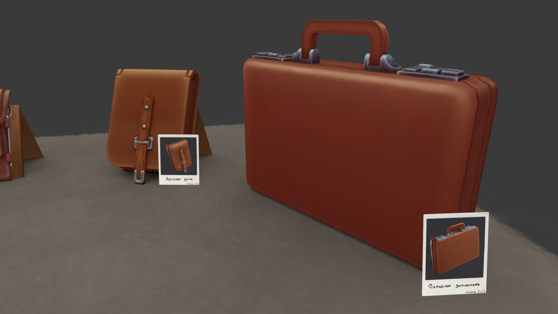 Stylized Hand-Painted Leather Models - 3D model by GrunoKromer [ba8003a ...