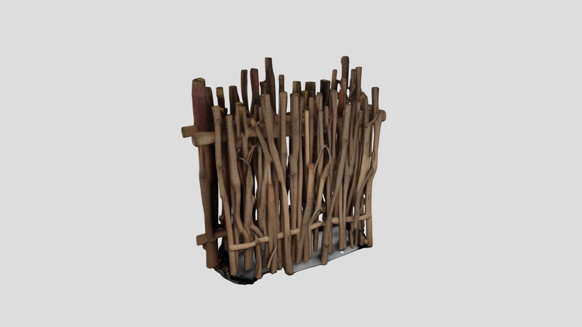 fence made of sticks - Download Free 3D model by denj666 [ba81db7 ...