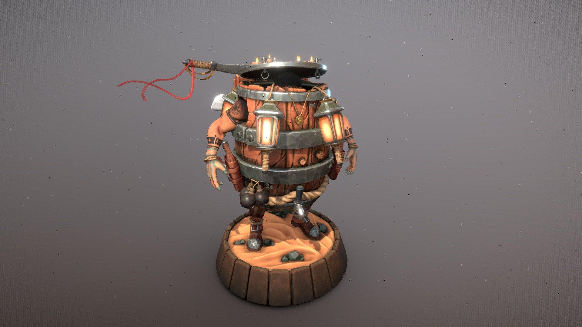 The Barrel Bro - 3D model by MichaelDolman [ba832b9] - Sketchfab