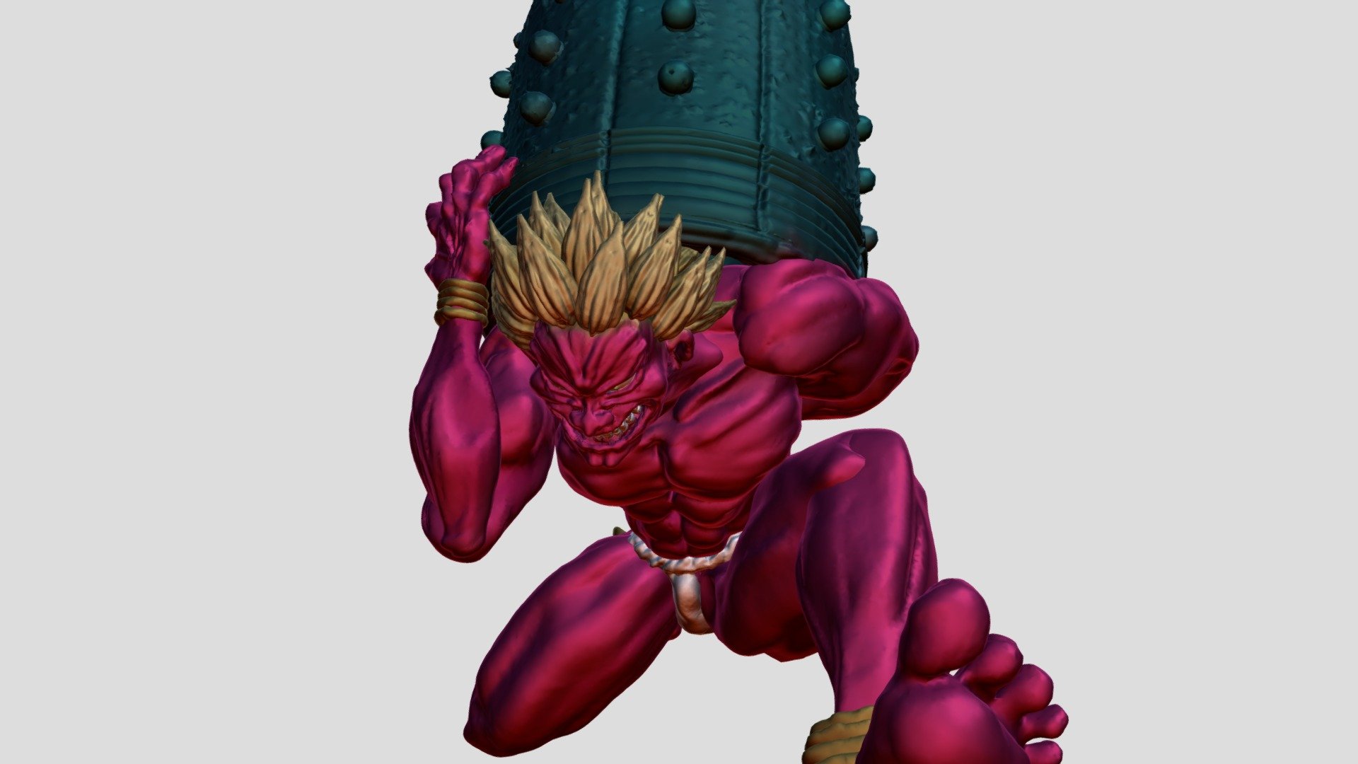 OTOKO-DATI -Fanart of BAKI-DOU - 3D model by TomYam (@TomYamEG ...