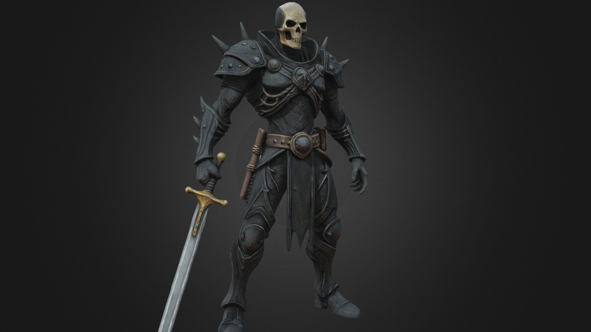 Dark Skeleton Warrior in Ancient Cursed Armor - 3D model by Pigcraft ...