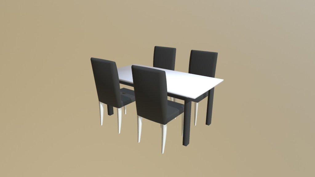 Dining Set - 3D model by krazeebob [ba94c70] - Sketchfab