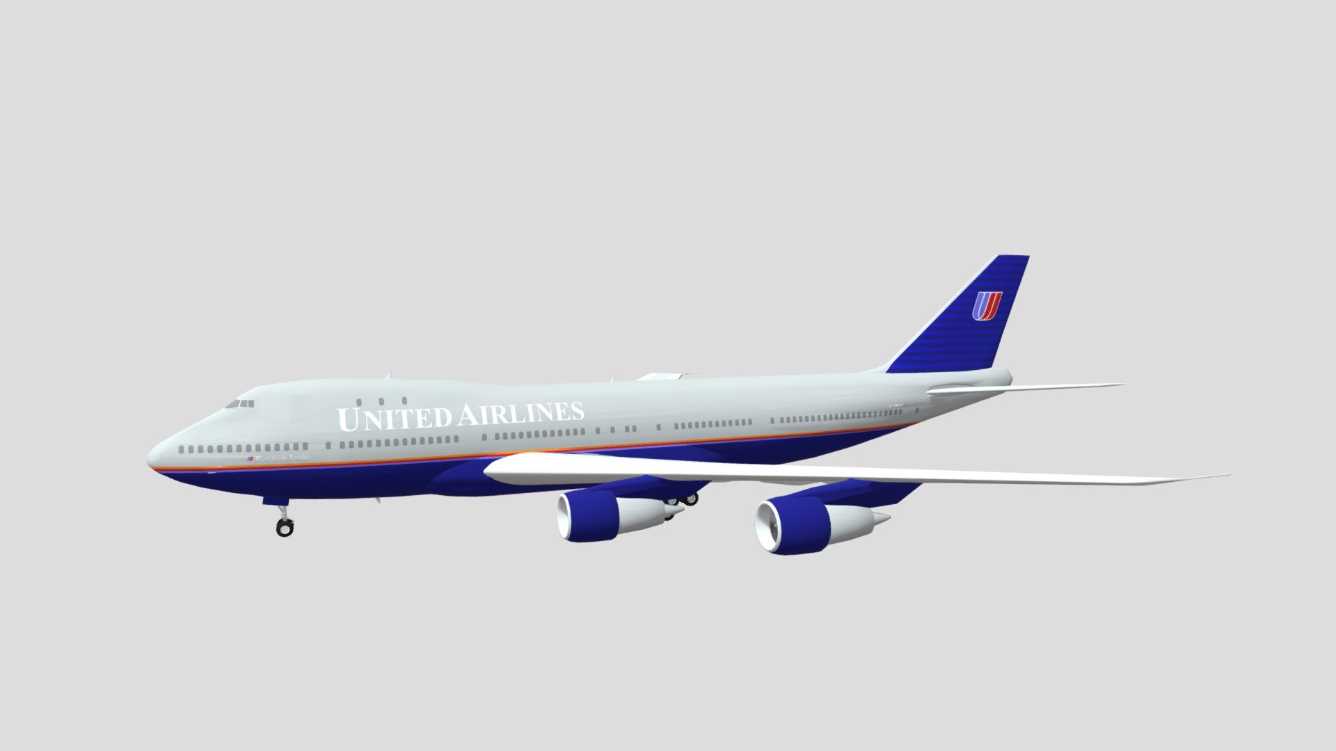 boeing 747-123 united airlines - Download Free 3D model by zairiq ...