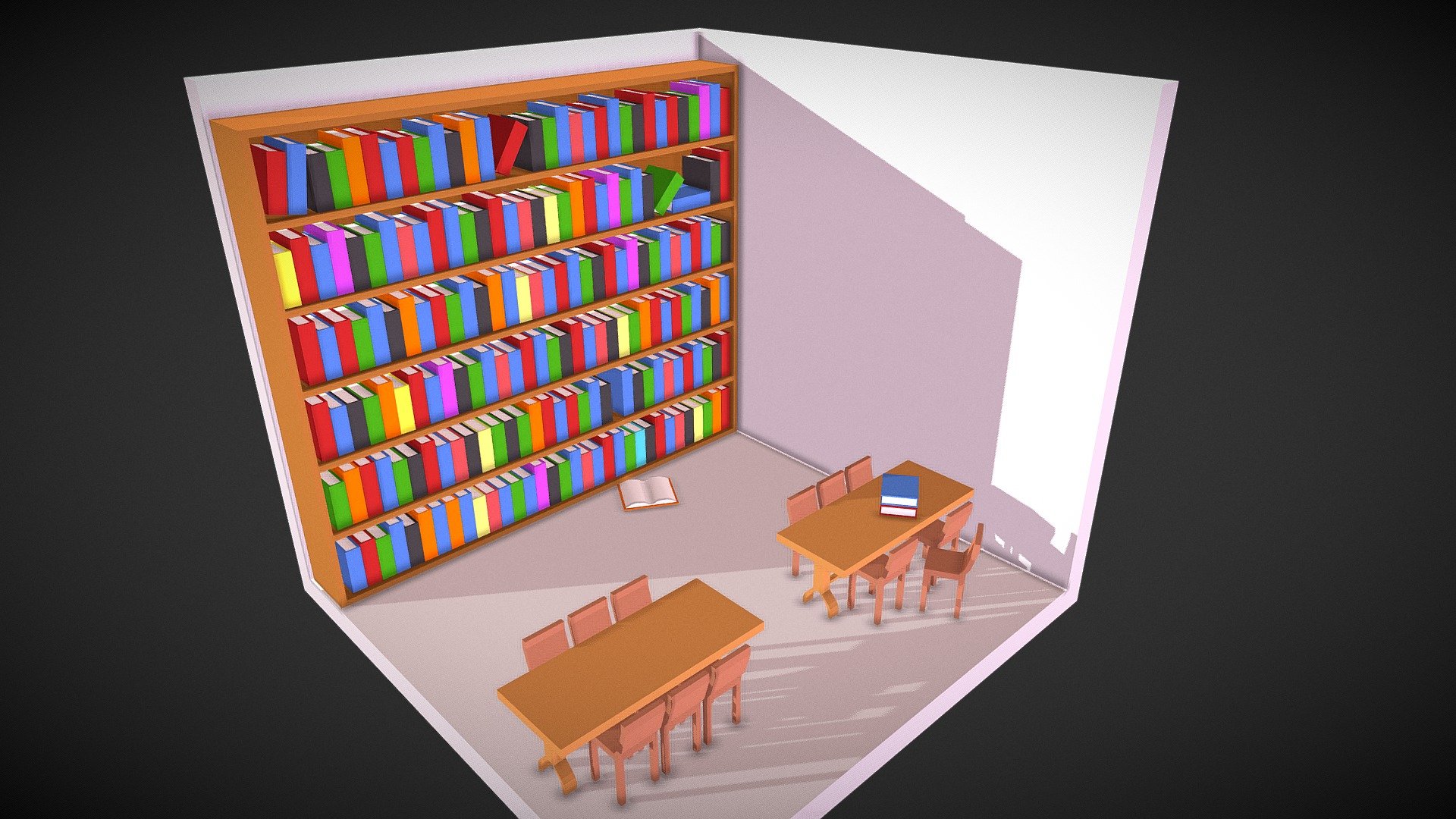 Isometric Room Design: Library - 3D model by ercandinsel [ba97619 ...