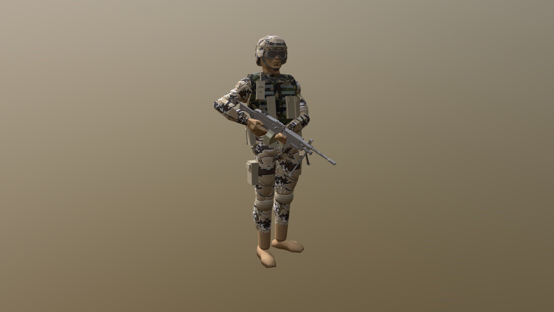 Soldier - Download Free 3D model by Lahcen.el [ba97db9] - Sketchfab