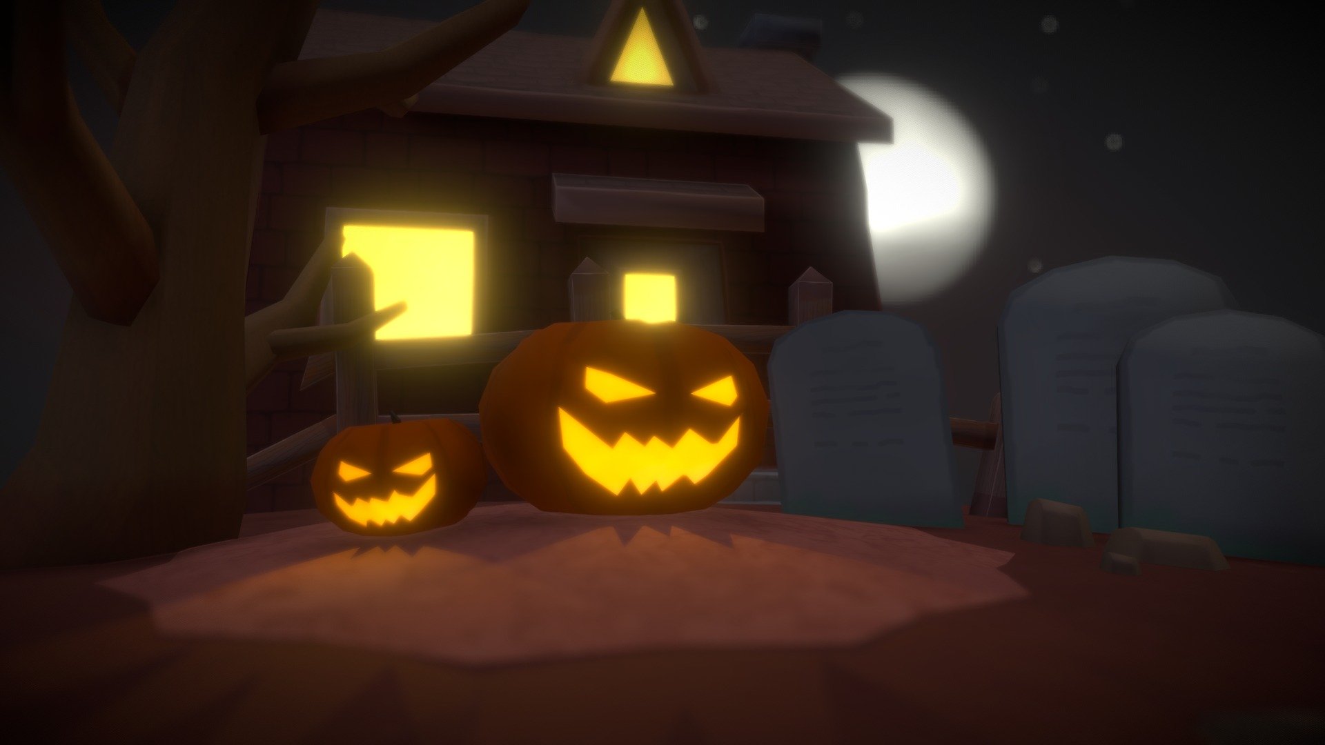 Spooky Halloween! - Download Free 3D model by Wikiti [ba98170] - Sketchfab