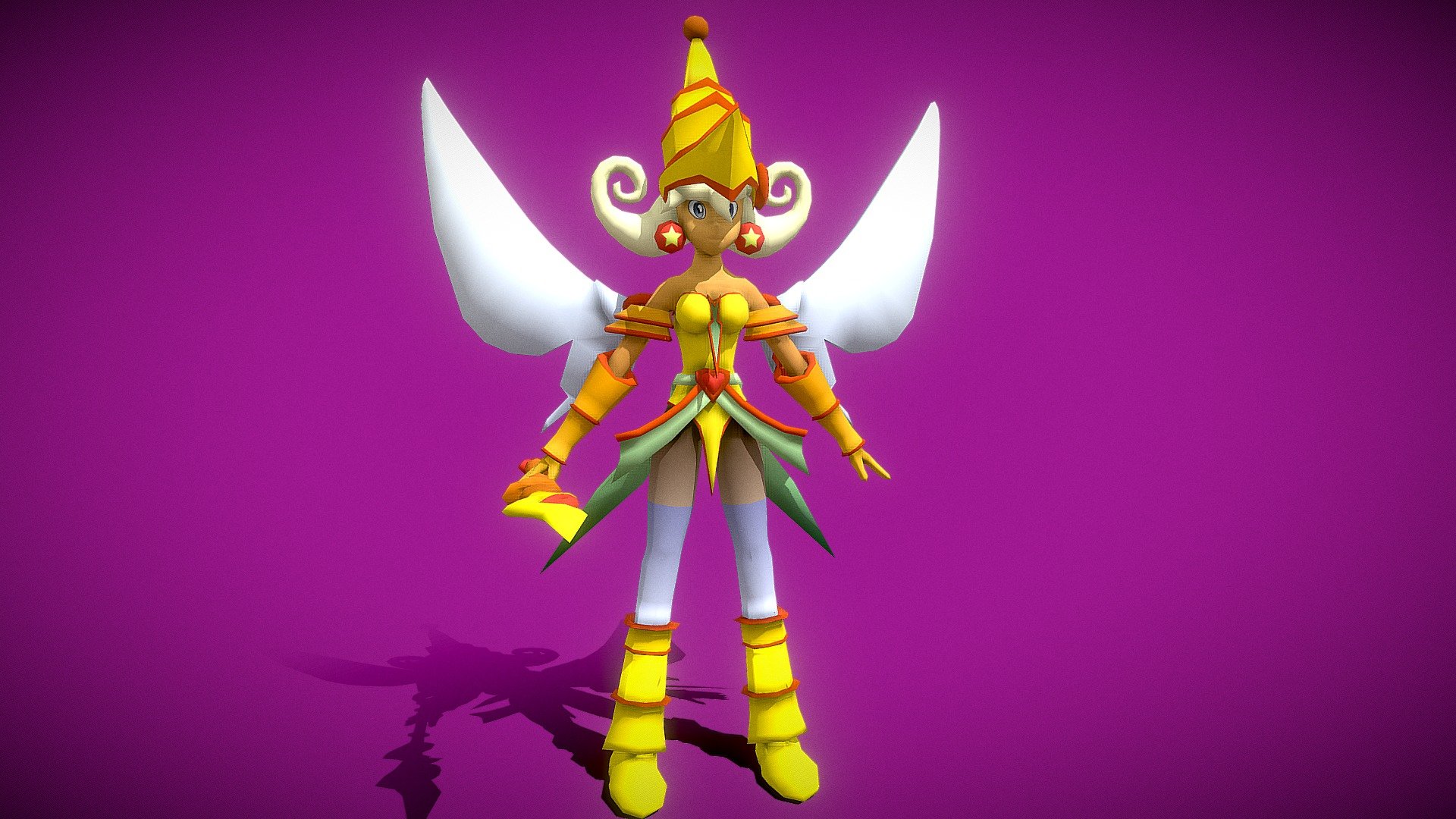 Lemon Magician Girl (Yugioh) - Buy Royalty Free 3D model by Yanez ...