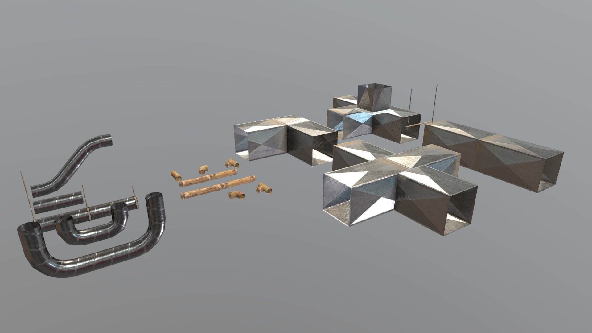 Modular Ventilation and Pipes - 3D model by NonSmallJohn (@SmallJohn ...
