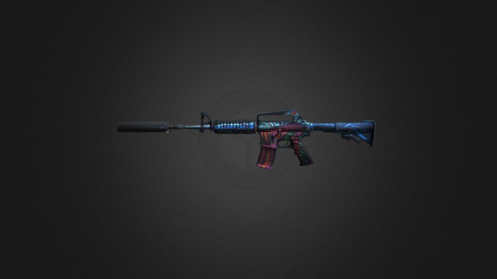 M4A1-S | Hyper Beast - 3D model by krakencommunity [ba9a99b] - Sketchfab