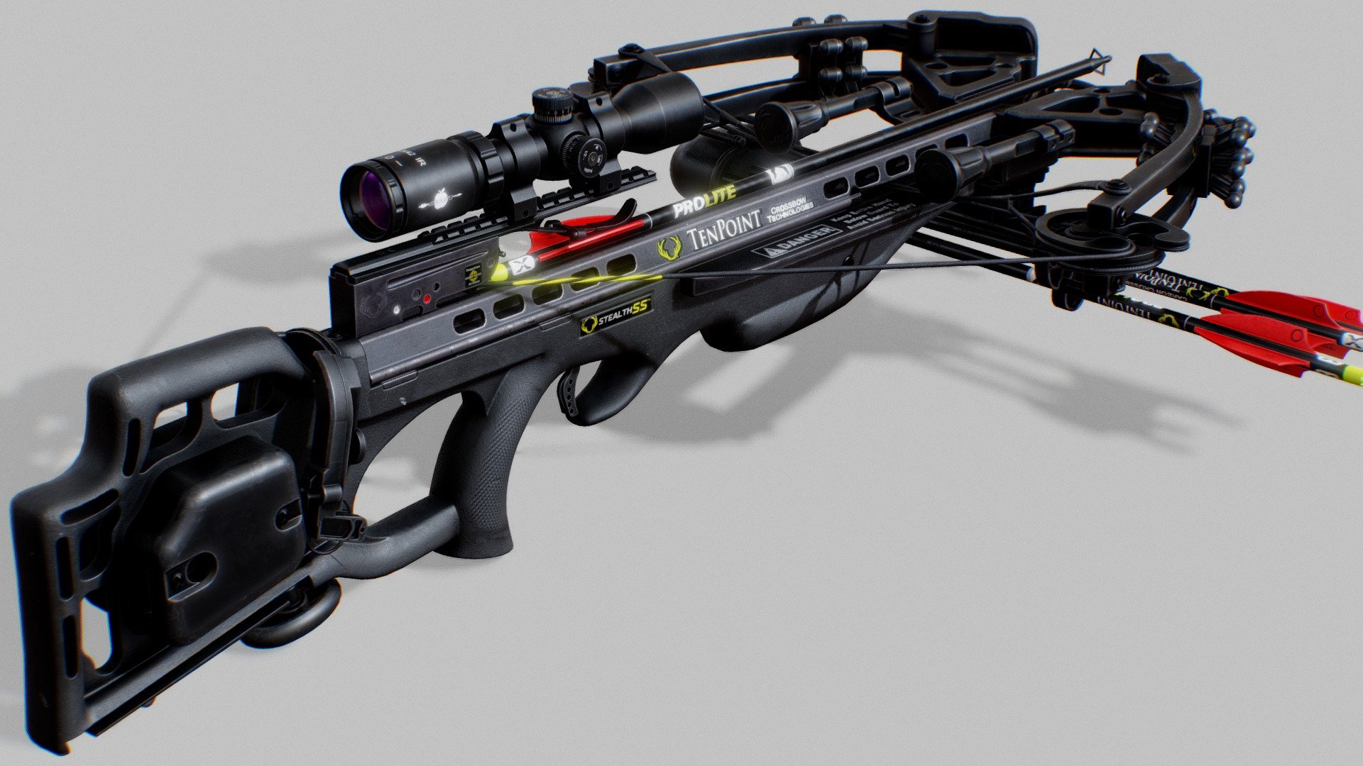 Tenpoint Stealth Hunting Crossbow - Buy Royalty Free 3D model by ...