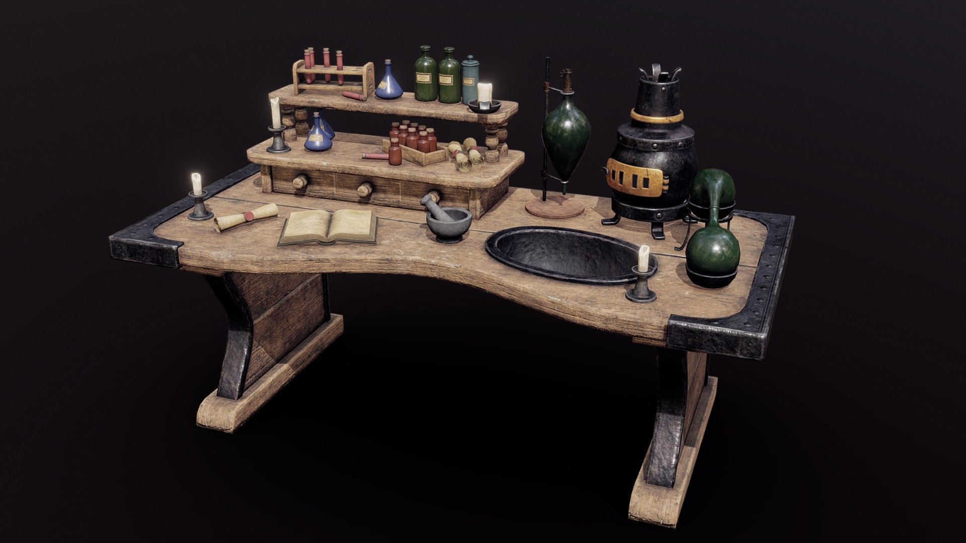 Fantasy Alchemy Table - 3D model by Mikołaj Michalak (Nillusion) (@M ...