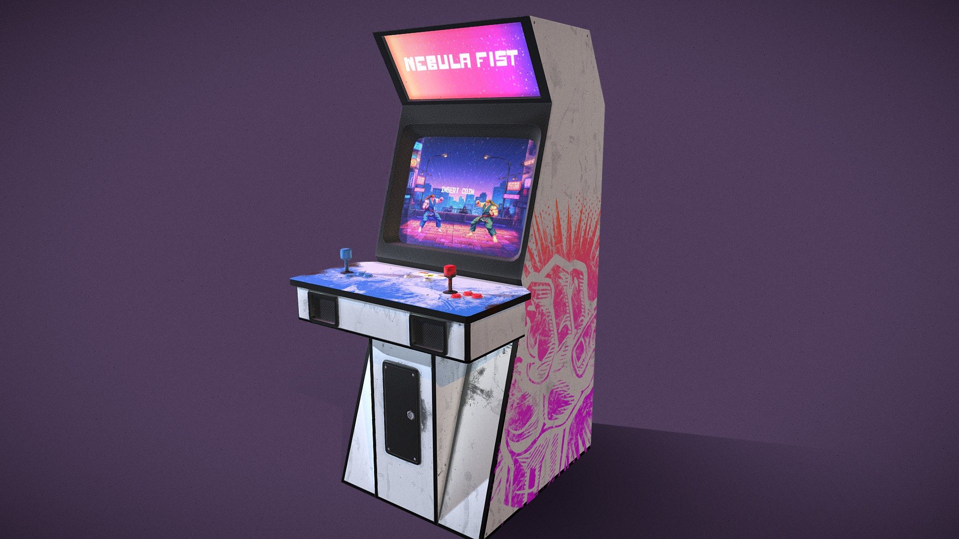 Retro arcade - Buy Royalty Free 3D model by Sousinho [ba9e831 ...