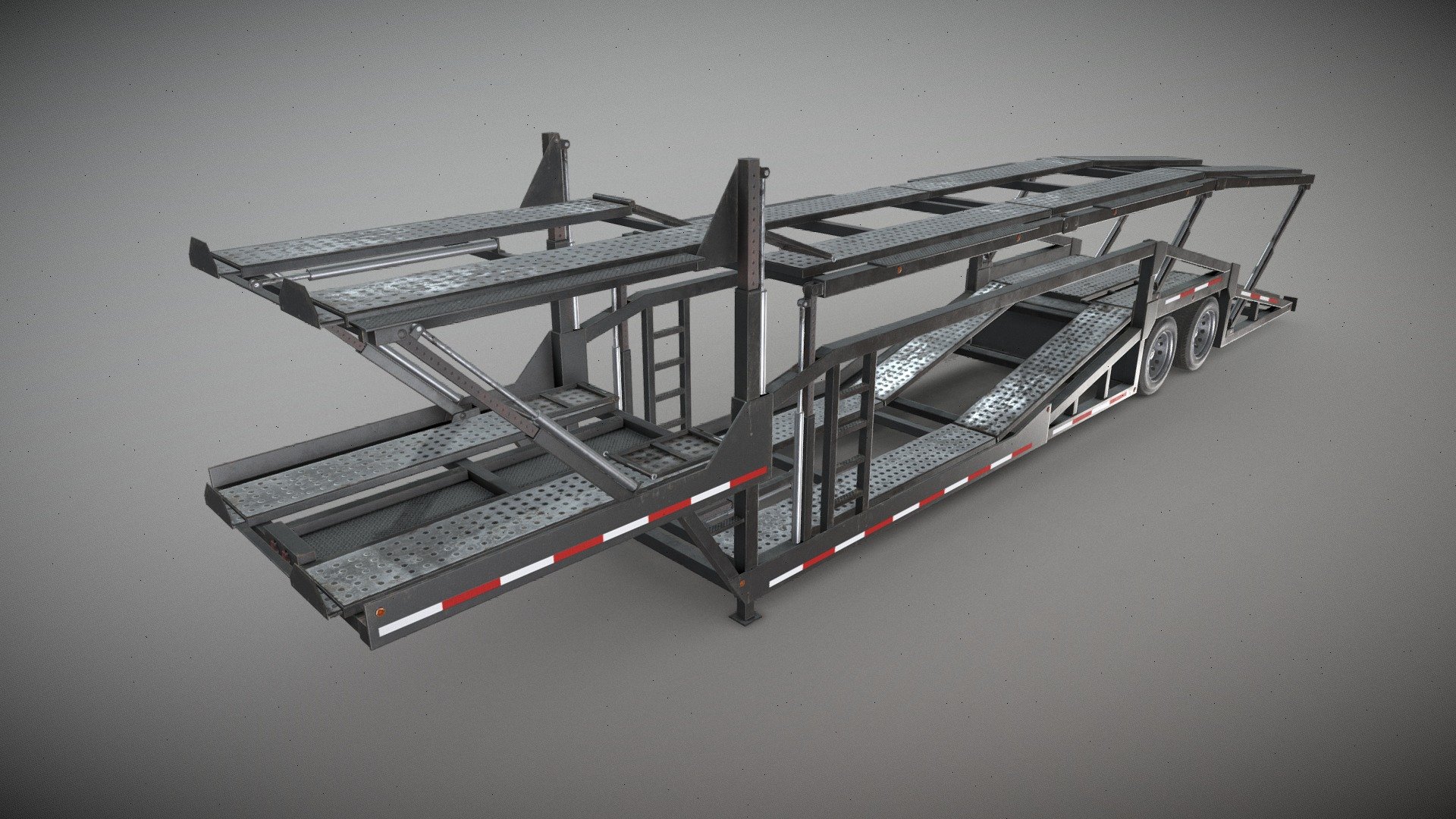 Car Carrier Trailer - Low Poly - 3D model by MSWoodvine [ba9ec73 ...