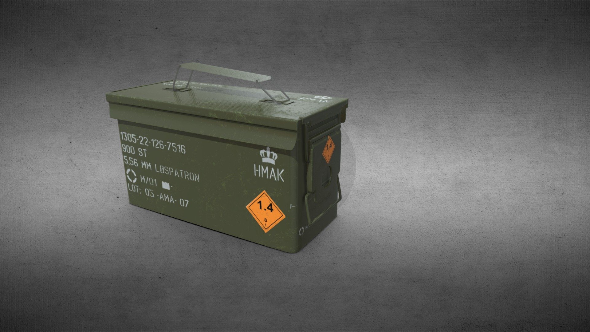 Ammunition Crate - Download Free 3D model by Sindre (@sktvete) [ba9fb72 ...
