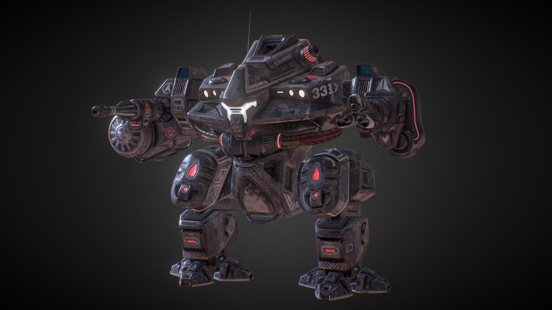 Rhino Mech - 3D model by Egor Nesmeyanov (@egor_nesmeyanov) [baa5f8a ...