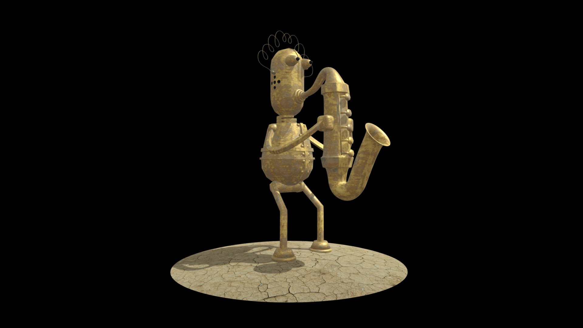 Saxophone Player (Machinarium) - 3D model by 3D View (@dimoduk ...