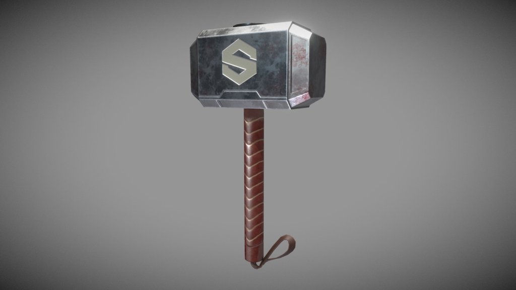 [PBR] Thor Hammer Marvel - 3D model by Actum Lab | Augmenting The World ...