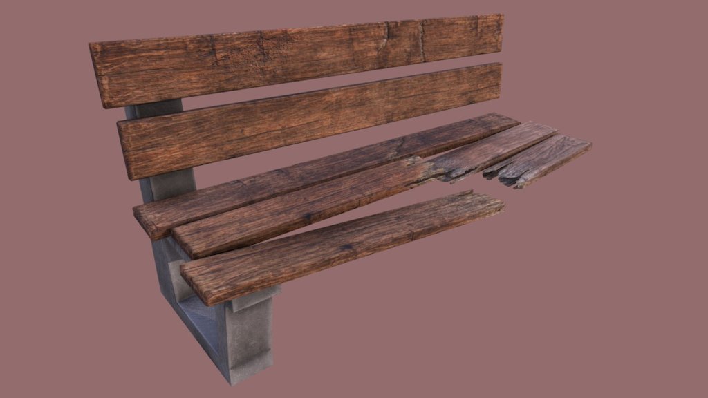 Broken Bench - Download Free 3D model by Danylo Tyupa (@danzl0 ...