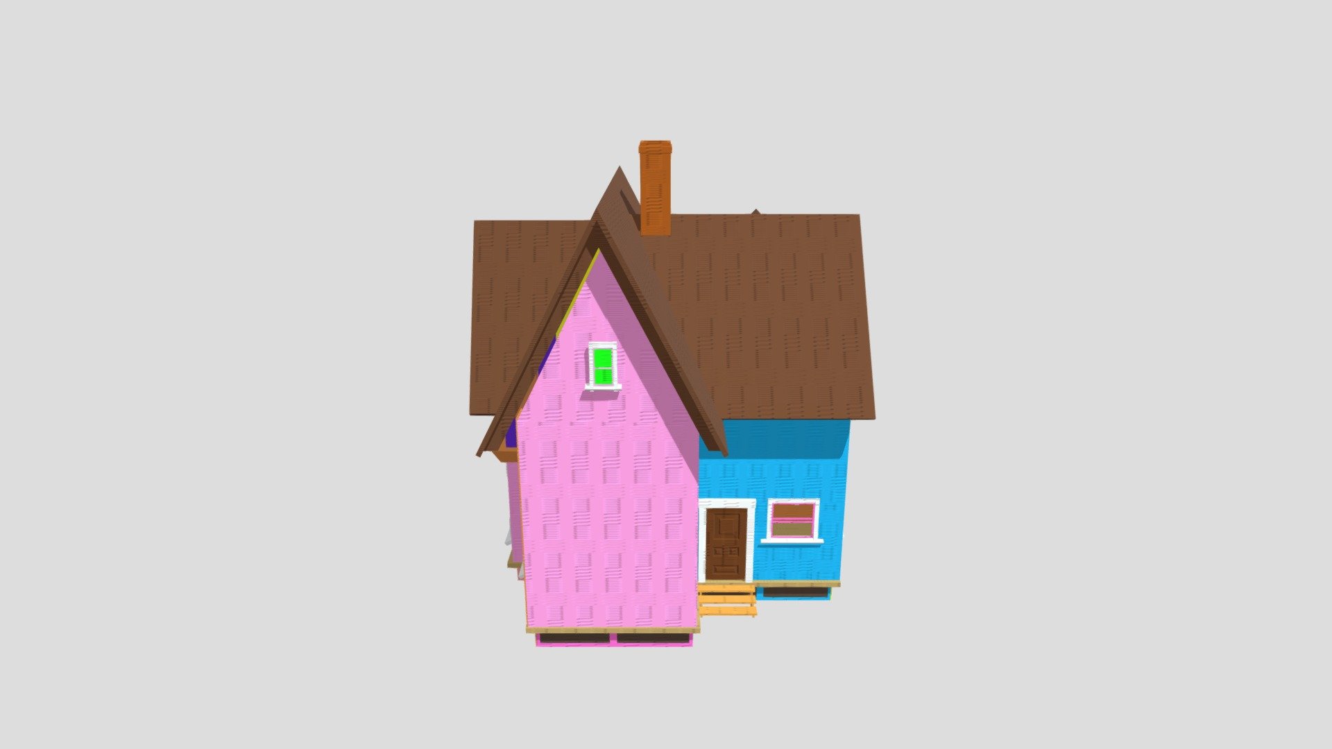Up house with living room interreir - Download Free 3D model by super ...