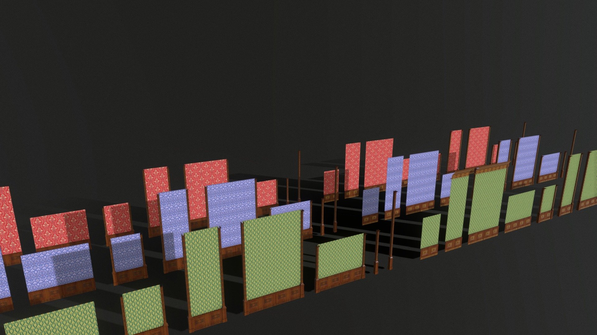 Lowpoly victorian wall modules - Buy Royalty Free 3D model by n ...