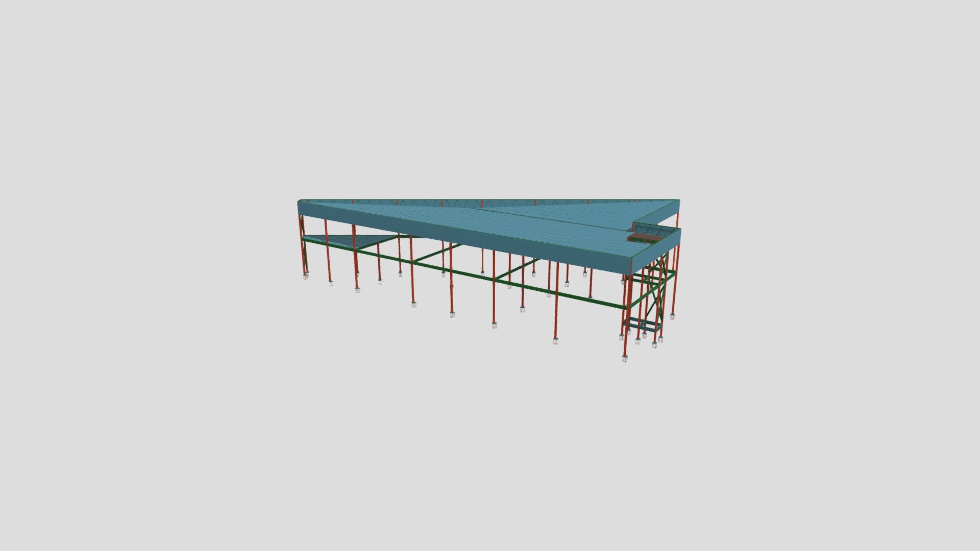Estrutura Lojas Comerciais Lourival - 3D model by CALDSERV ESTRUTURAS ...