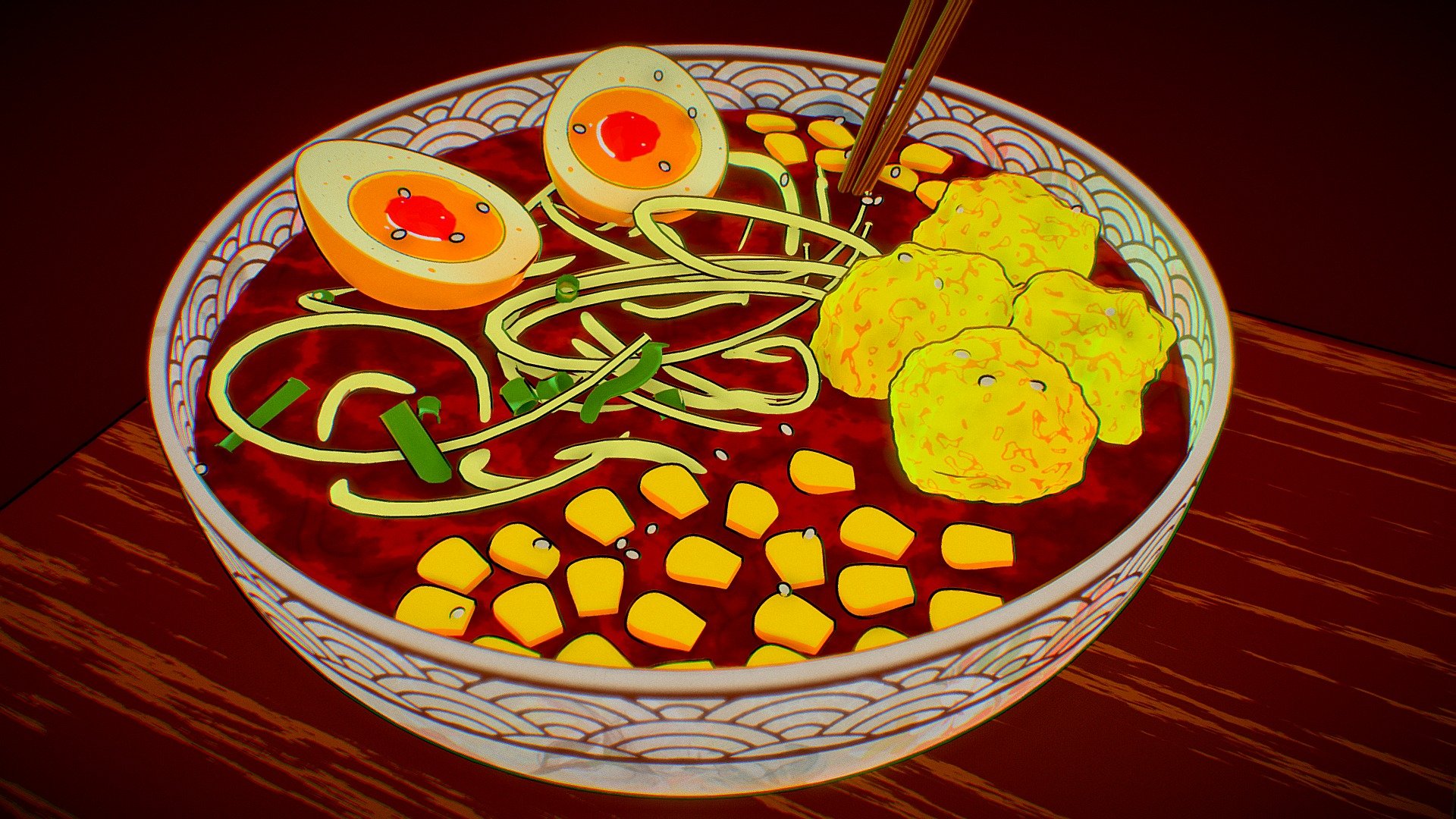 Anime Ramen - 3D model by Kero.Los [bab9f79] - Sketchfab