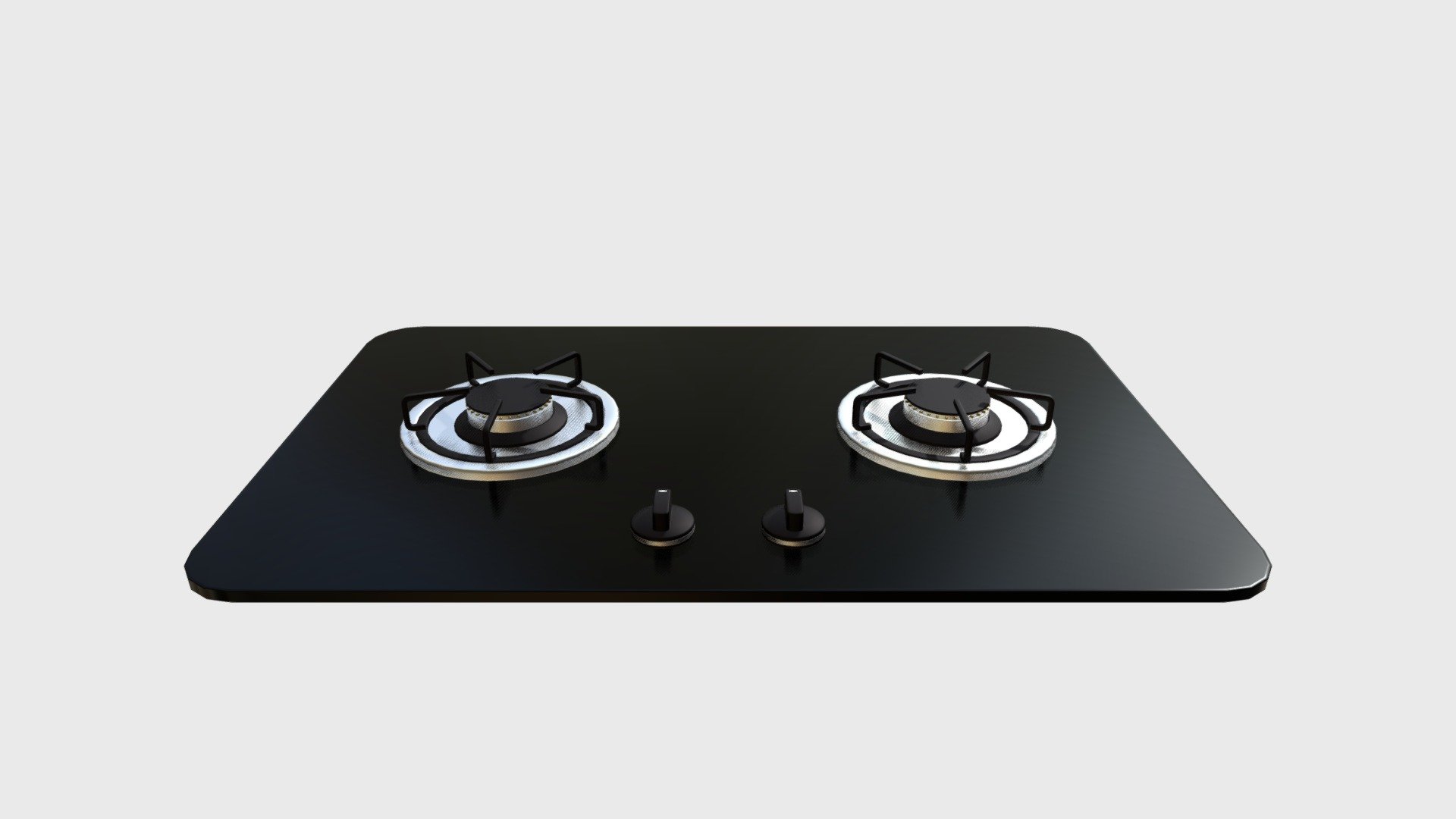 Gas Cooktop - 3D model by Orihisa [babcdb2] - Sketchfab