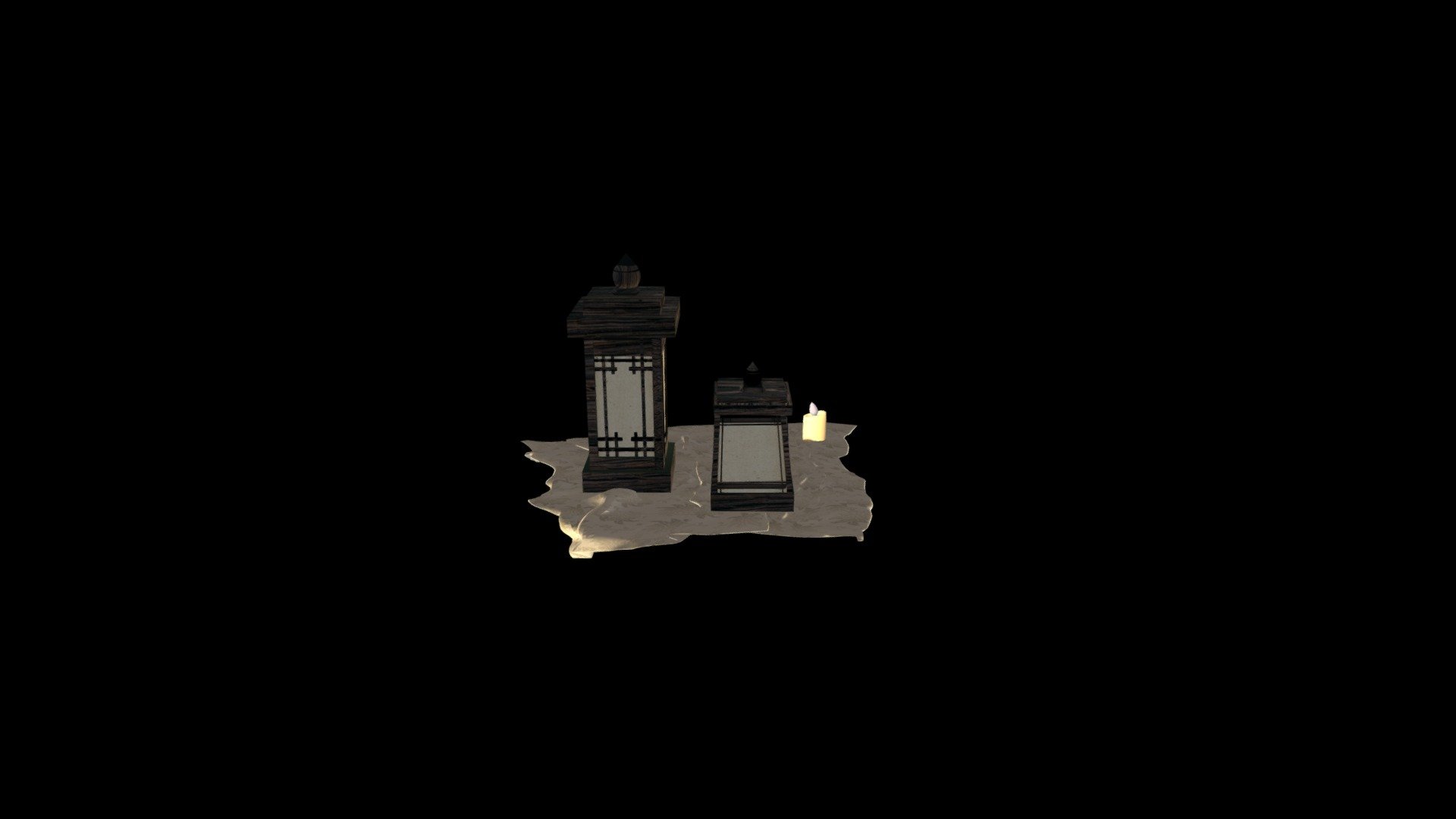 Korean Traditional Lights - 3D model by Joy (@joyffful) [babdb58 ...