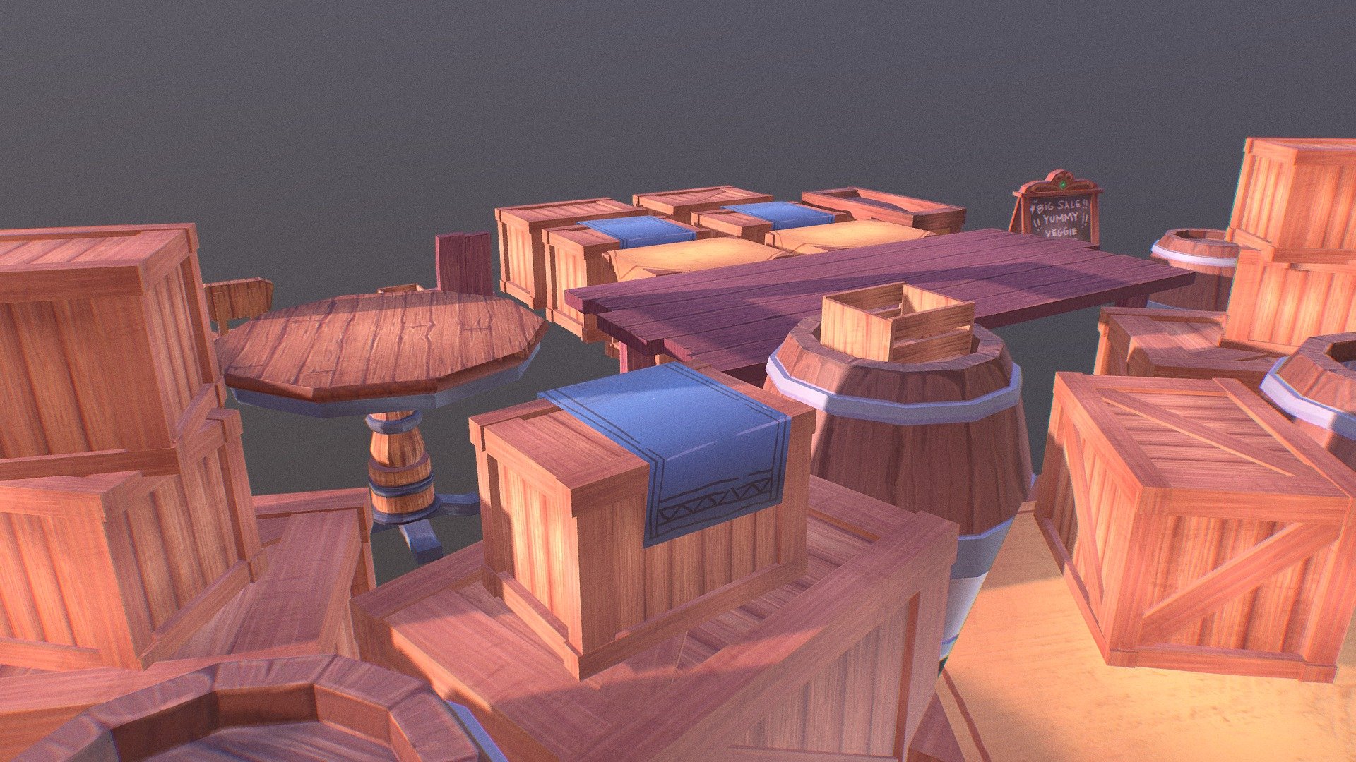 Stylized Wooden Assets - 3D model by StrongerTea (@strrongertea ...