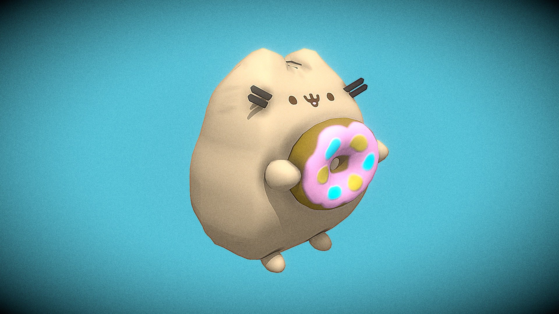 Doughnut Pusheen - 3D model by GiseleIbarra [babf69b] - Sketchfab
