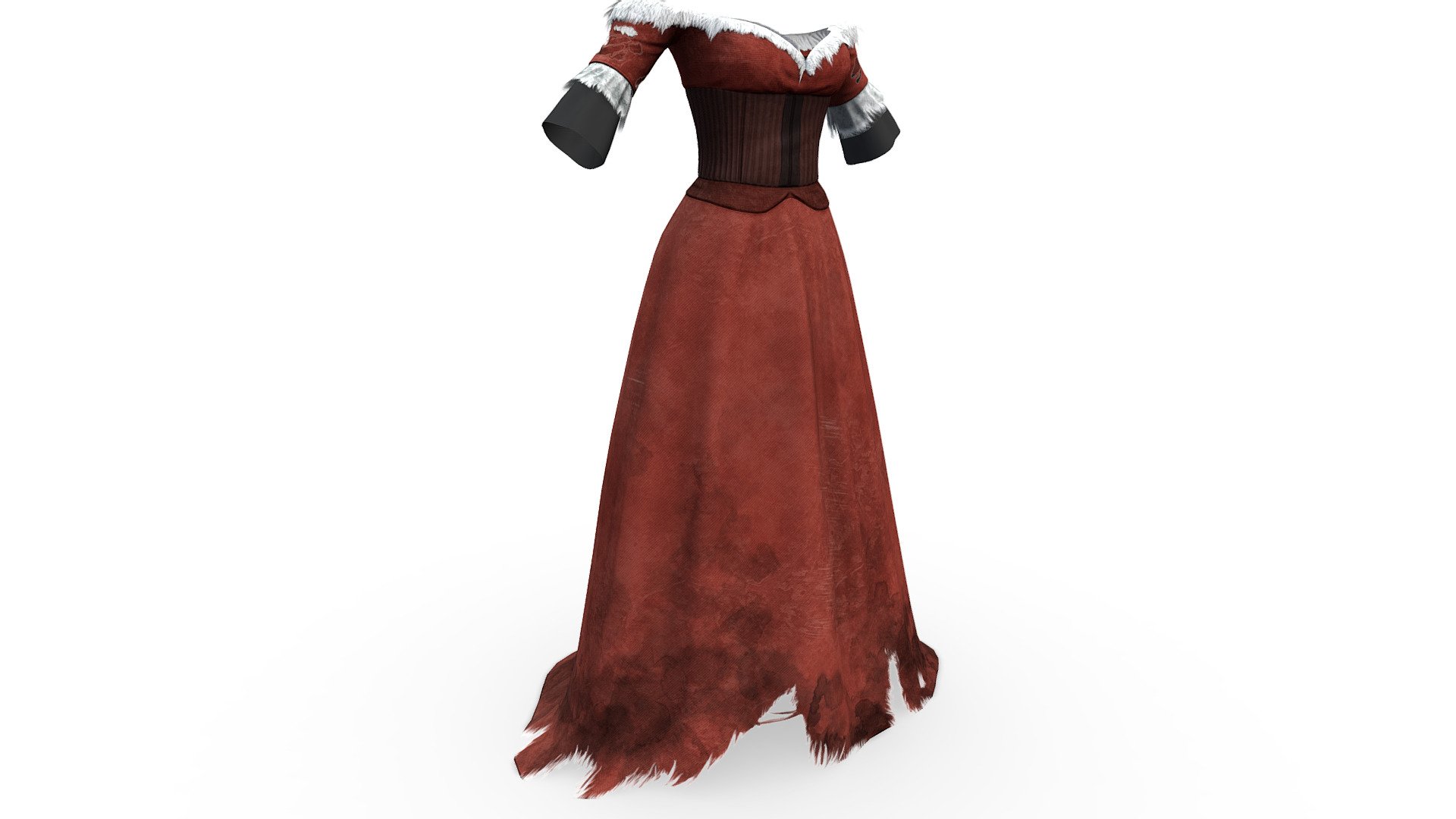 Worn-out Tatty Ragged Medieval Tavern Dress - Buy Royalty Free 3D model ...
