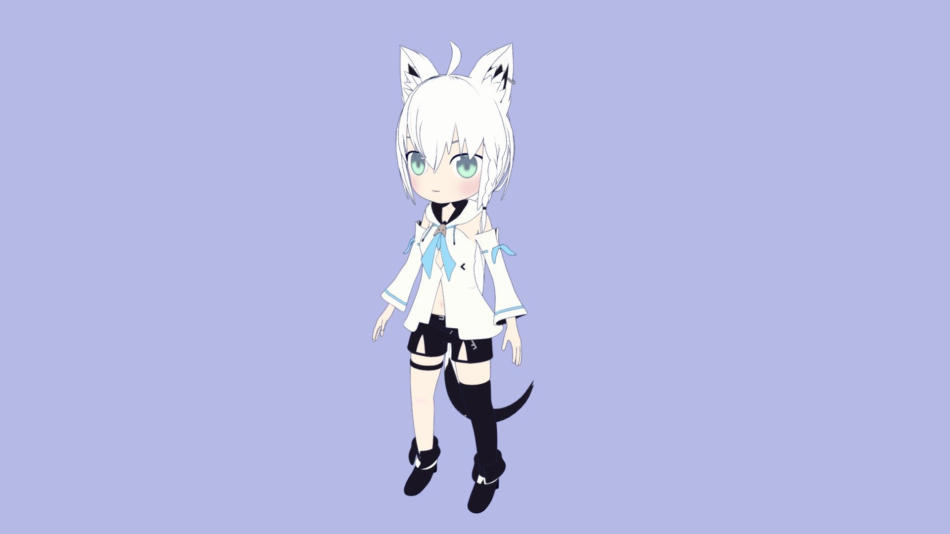 Shirakami Fubuki - 3D model by San-Gō | 三号 (@San-GoDrops) [bac7057 ...