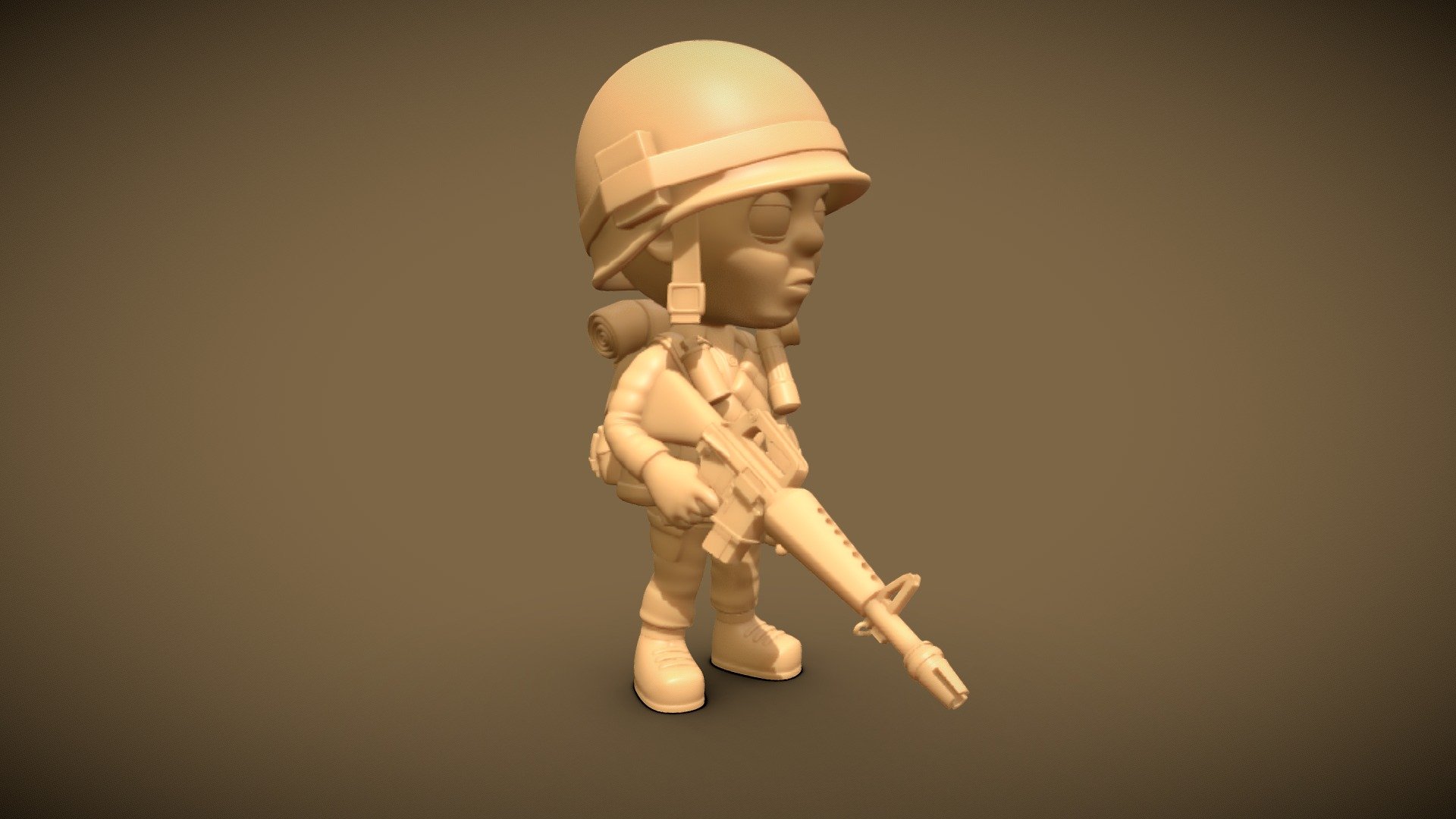 Vietnam US Army Soldier 01 toystyle(3Dprint) - Buy Royalty Free 3D ...