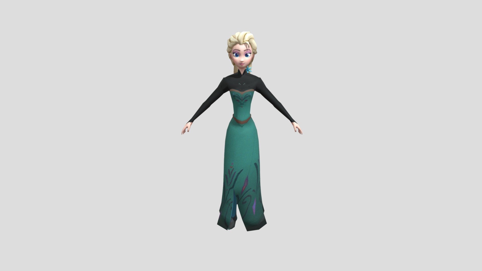 elsa coronation (Open hair) From frozen - Download Free 3D model by ...