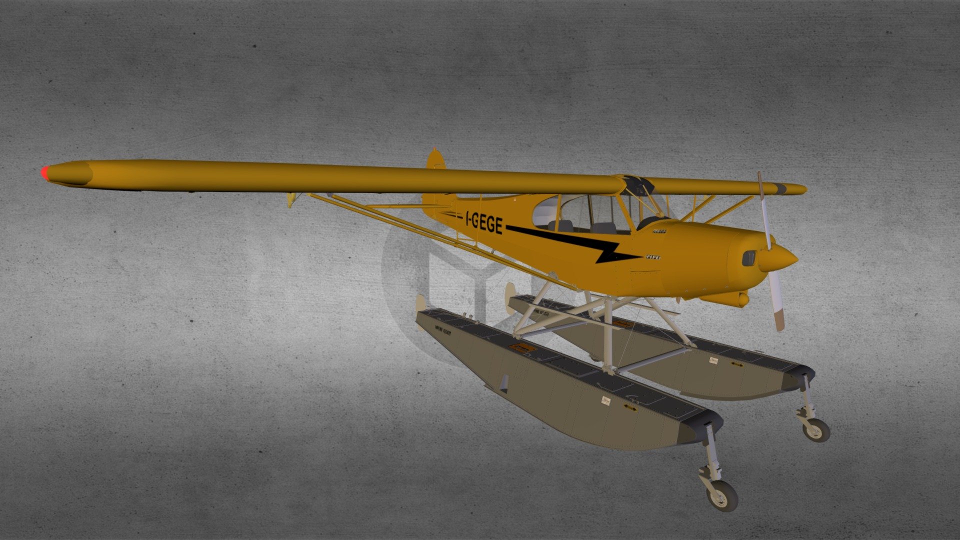Piper PA18 I-GEGE - 3D model by Briex3D [bacd26e] - Sketchfab