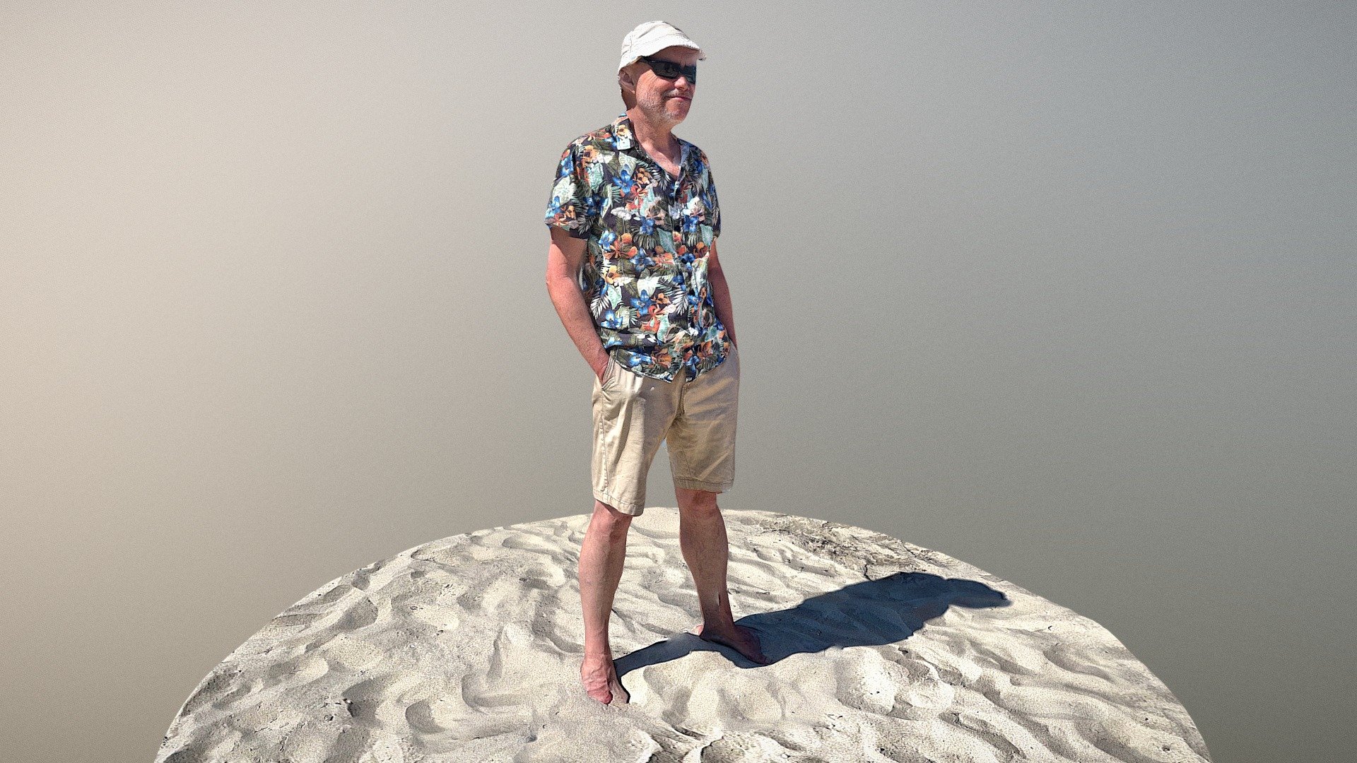 Man on the beach - iPhone 3d scan - 3D model by Jacek Jaskólski ...
