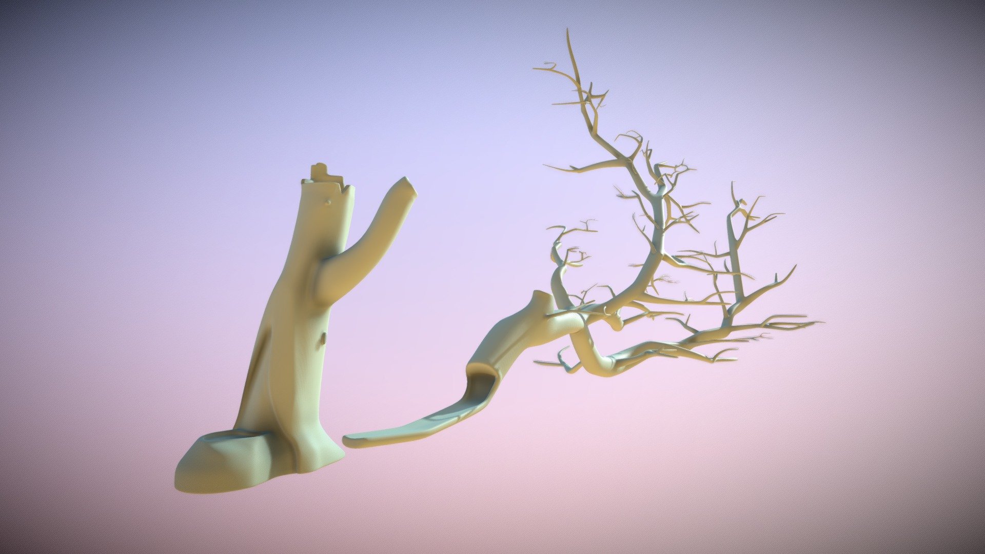 Fallen Tree - 3D model by FrostMoss [bad34bb] - Sketchfab