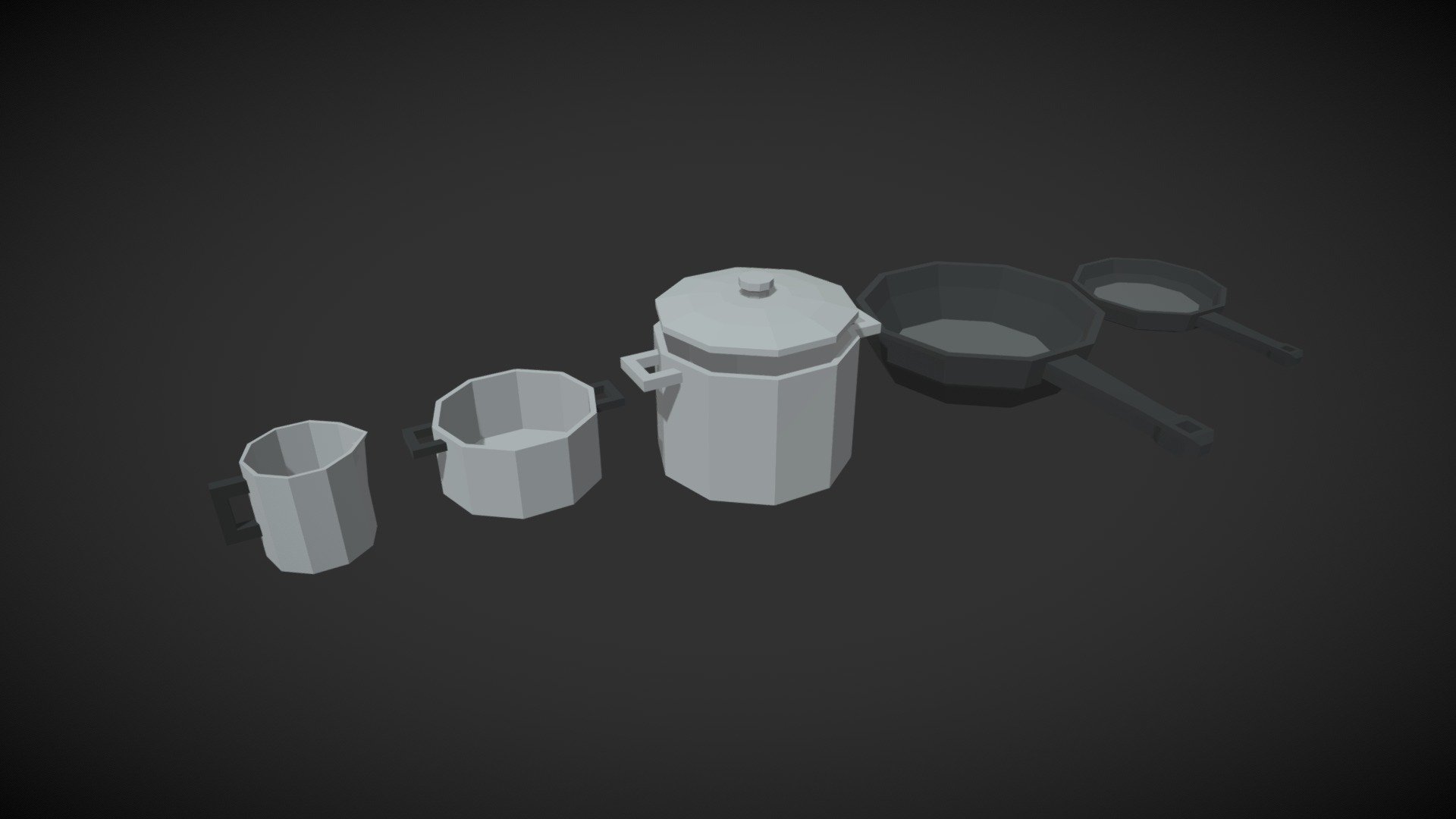 Lowpoly Kitchenware Set - Buy Royalty Free 3D model by Blumbum ...