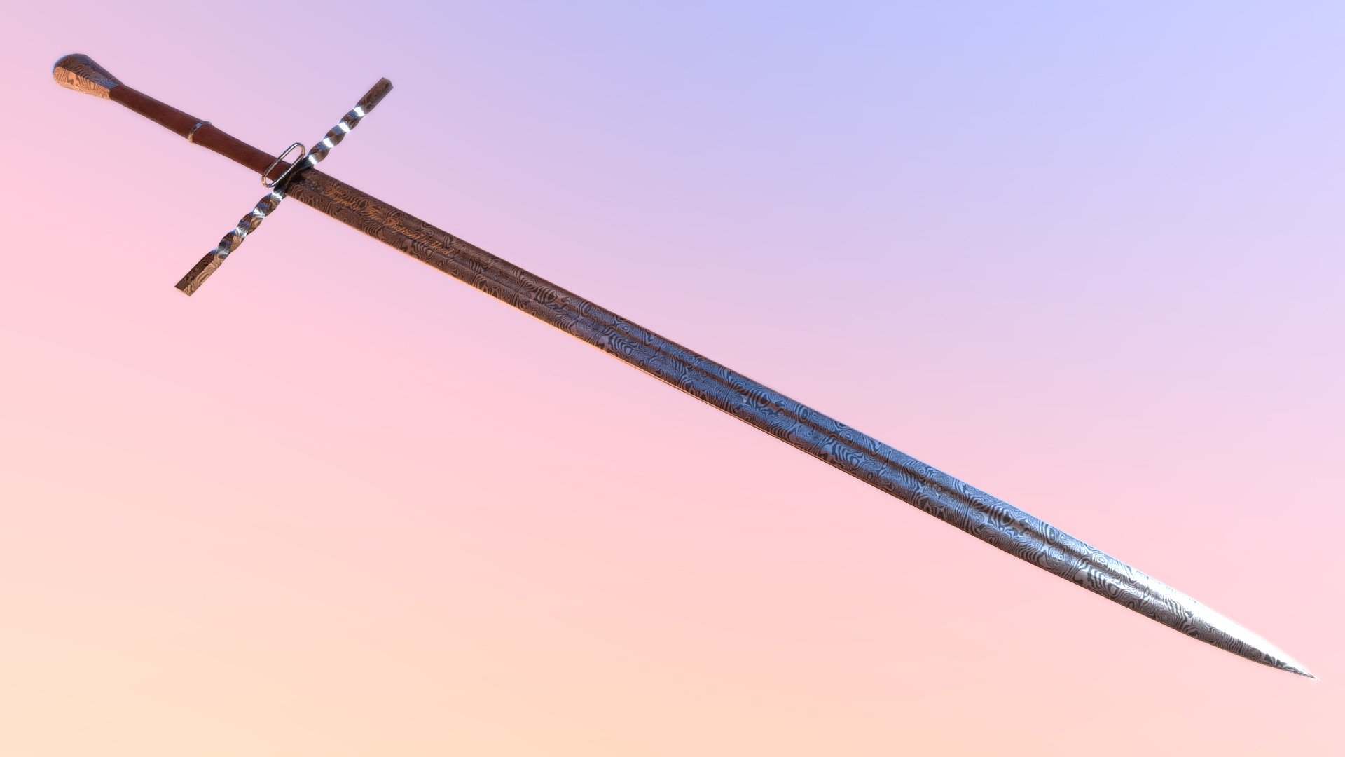 Pattern Welded Longsword - 3D model by Kovacore [bad61eb] - Sketchfab