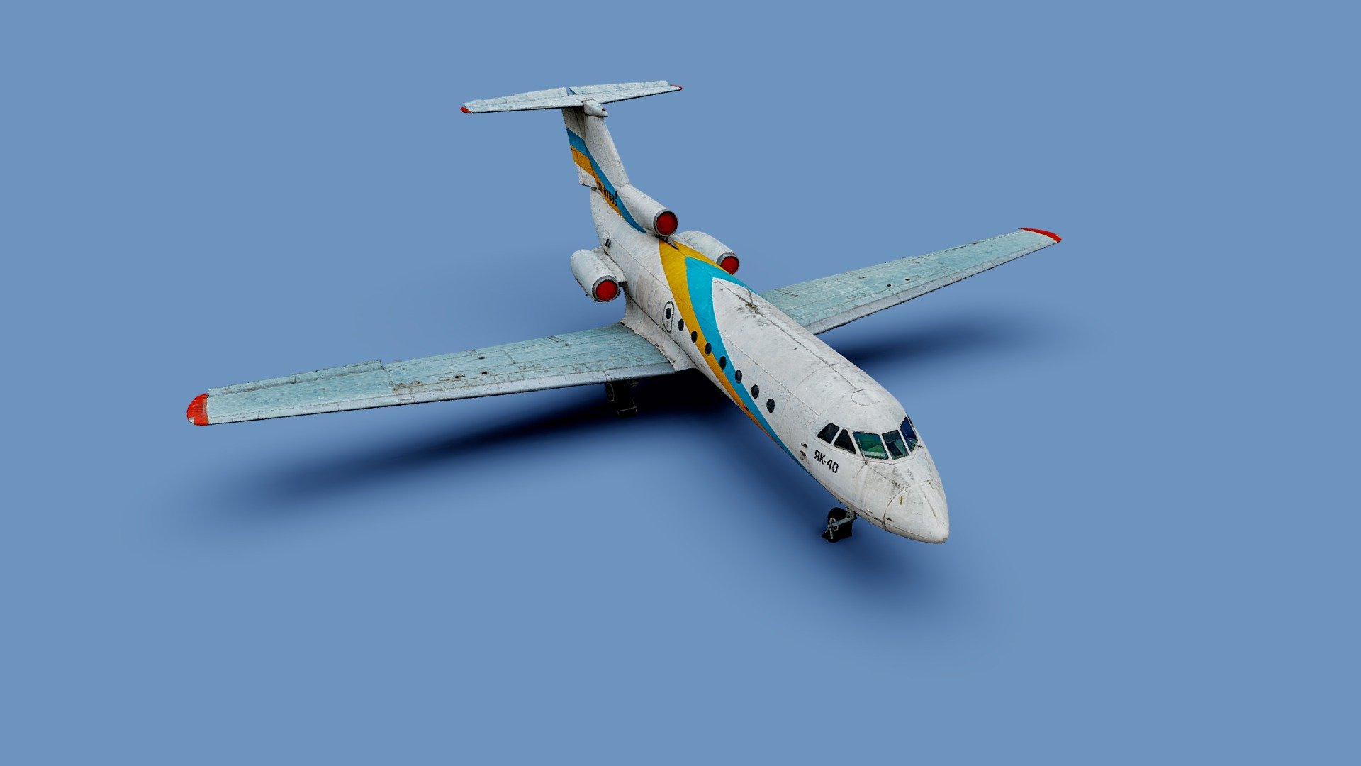 Yakovlev yak 40 (photogrammetry scan) airplane - Buy Royalty Free 3D model by NumoScan [bad8100 ...