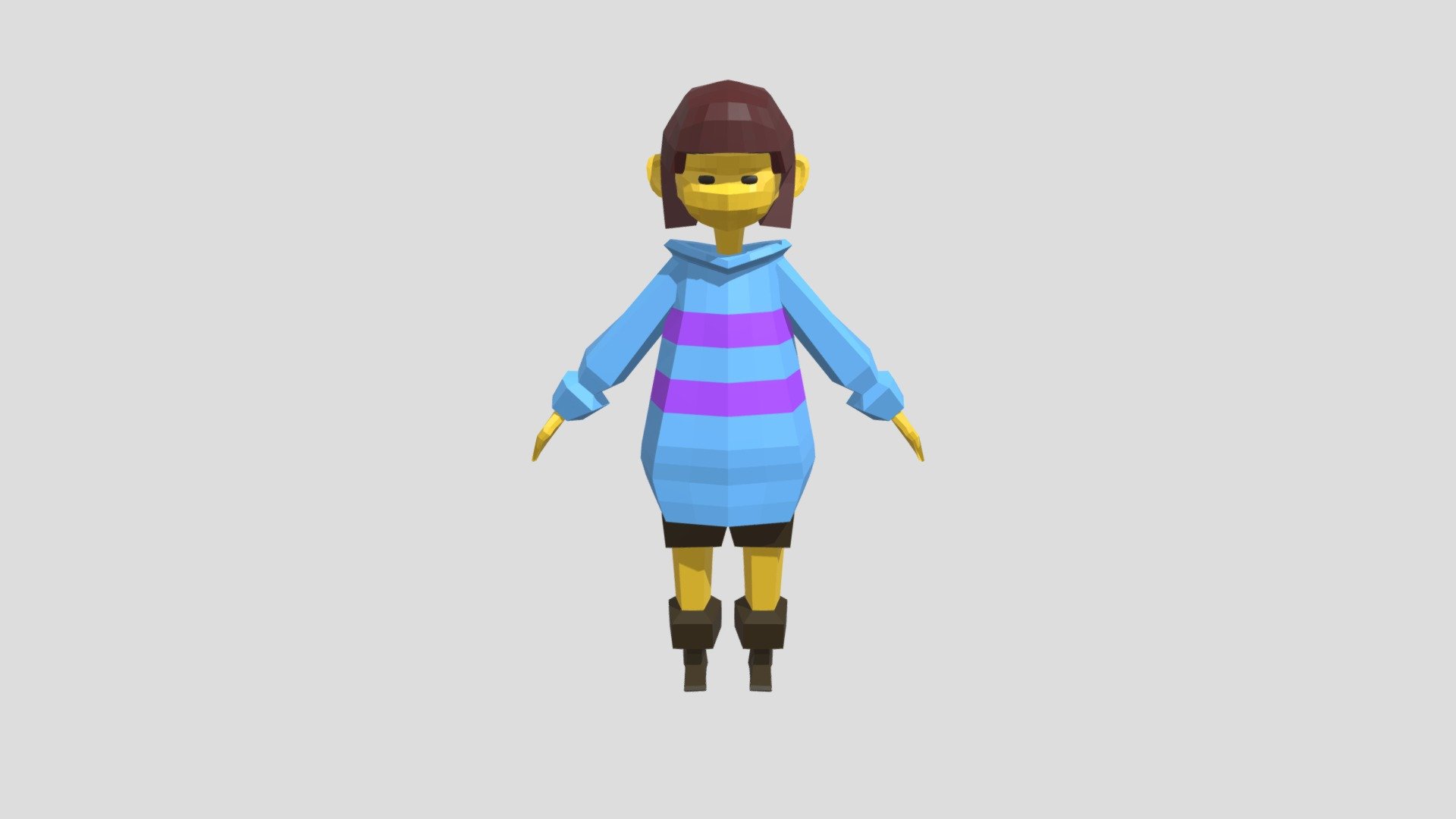 Frisk - Download Free 3D model by Rombikro [bad8822] - Sketchfab