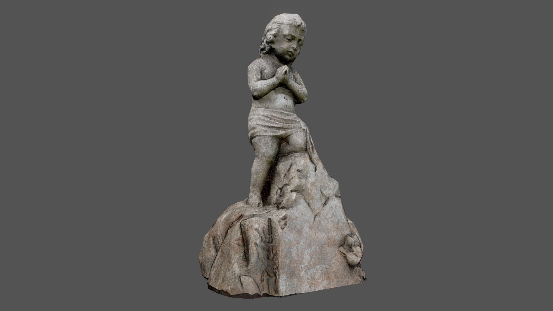 Praying Boy Statue - Photogrammetry - Low Poly - 3D model by GamePoly ...