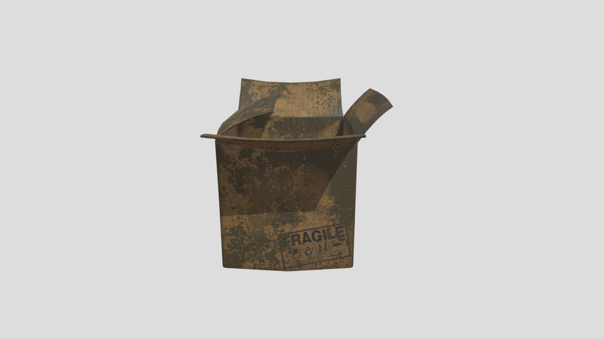 Dirty Cardboard Box - Download Free 3D model by marco.cossetti [bade396 ...