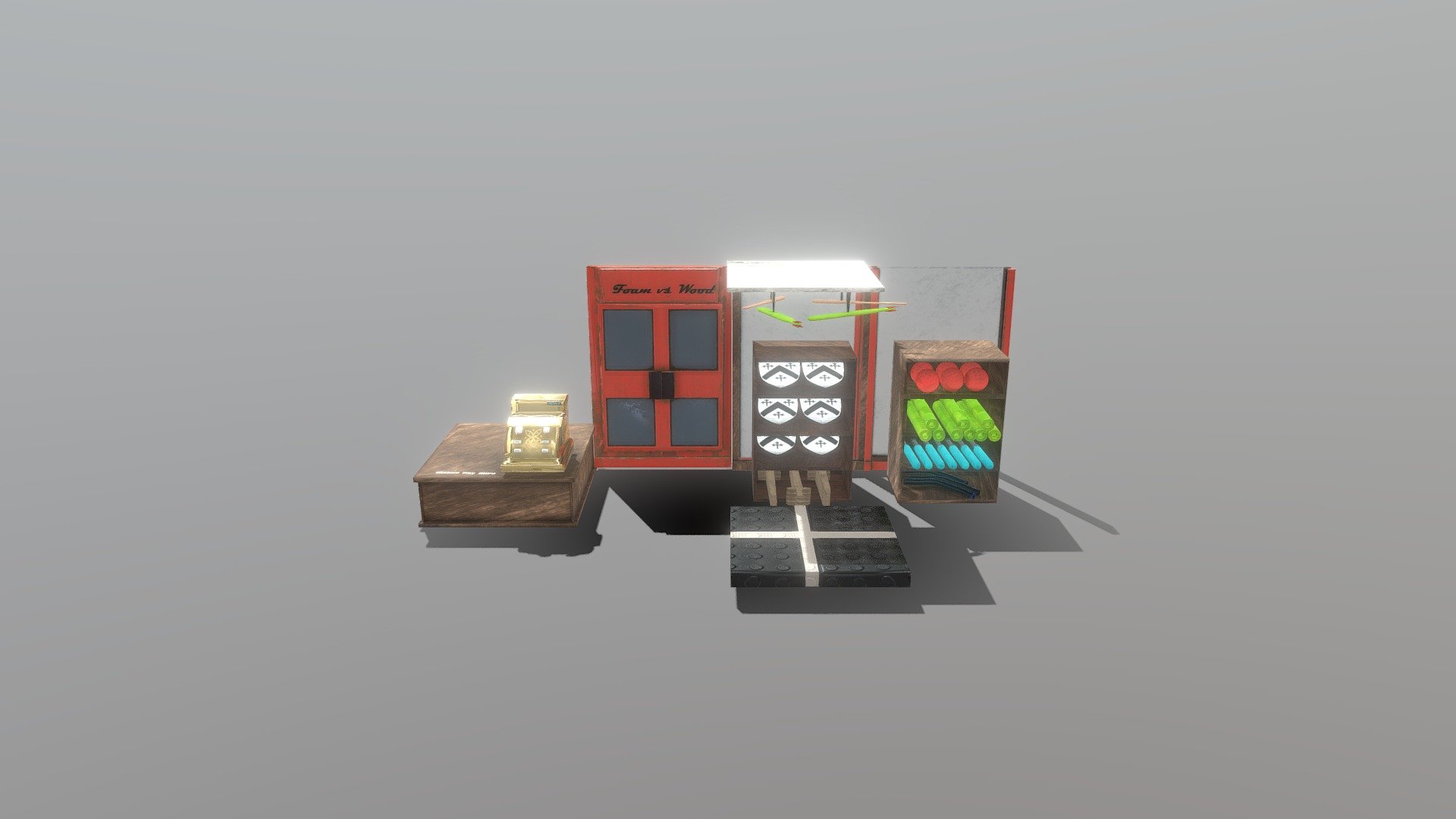 Modular Props for Toy Store - Download Free 3D model by Joel Davenport ...