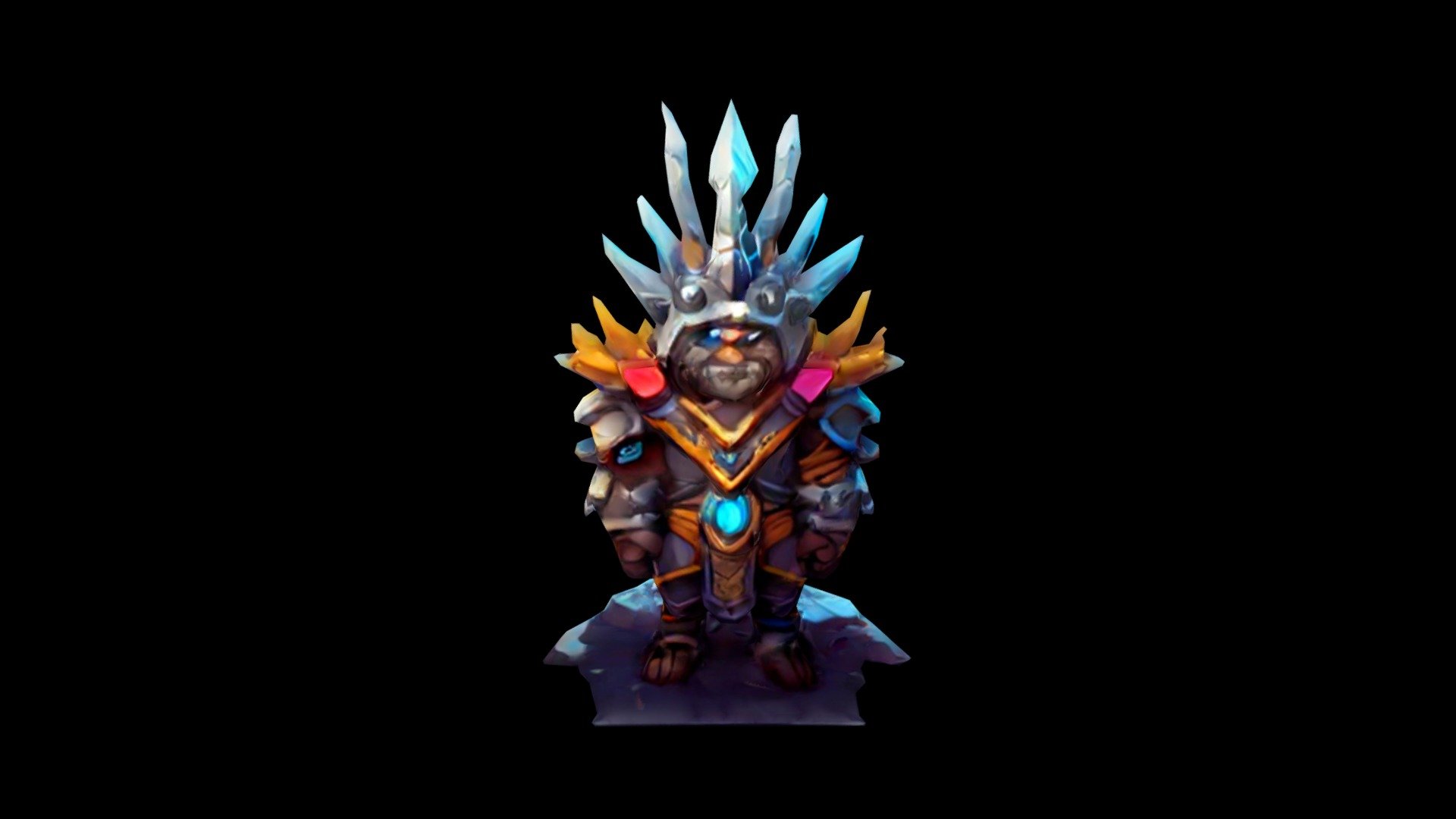 A cartoon-like illustration of a mythical king w - Download Free 3D ...