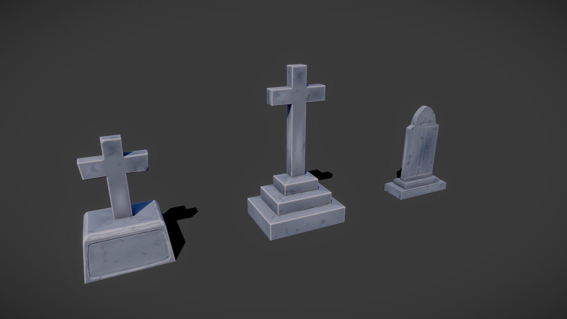 Gravestones Stylized - Download Free 3D model by Edmund 3D (@edmund3d ...